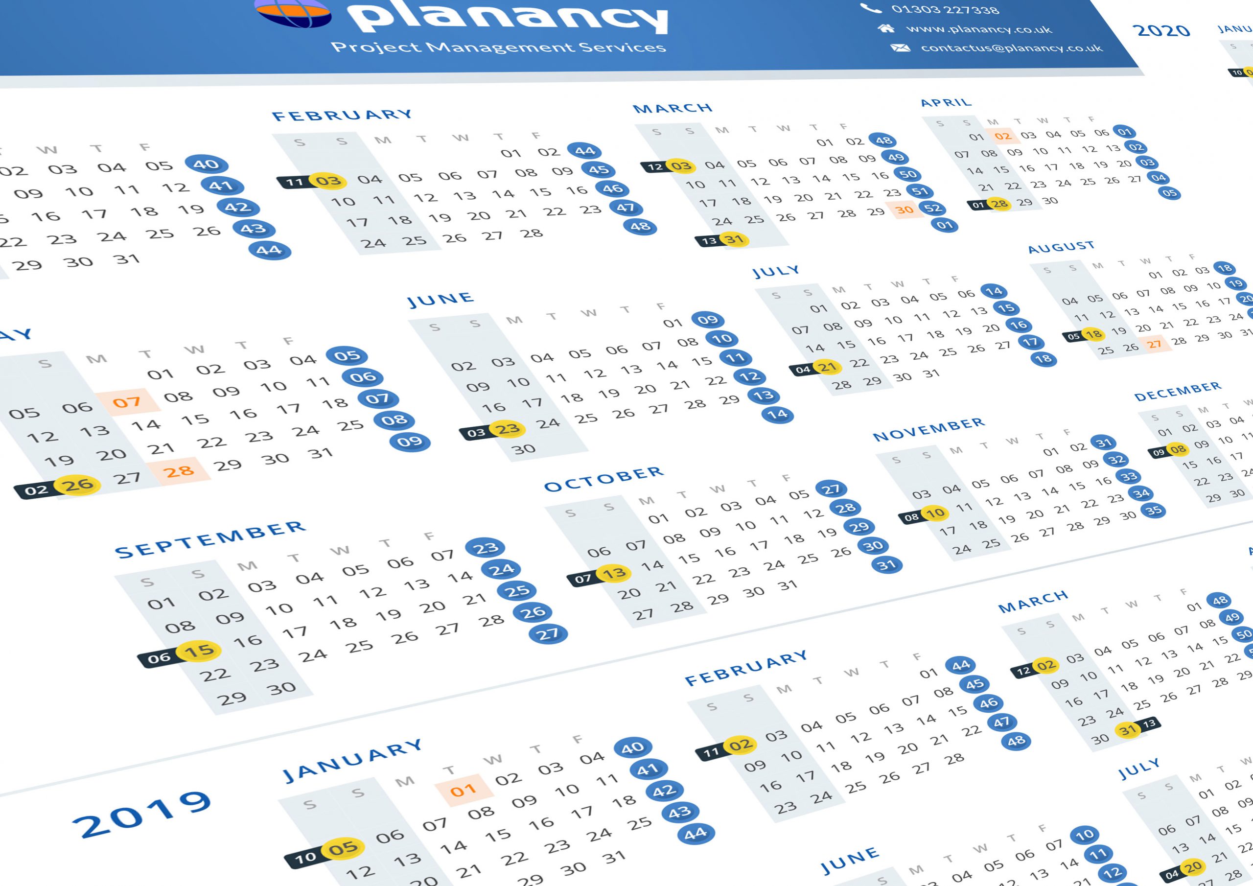 rail calendar header | Planancy